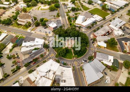 Aerial photo Downtown Sebring Florida USA historic district Stock Photo ...
