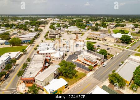 Aerial photo Downtown Sebring Florida USA historic district Stock Photo ...