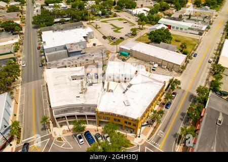 Aerial photo Downtown Sebring Florida USA historic district Stock Photo ...