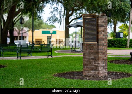 Information sign Sebring Florida history Stock Photo - Alamy