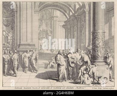 Christ heals a man with a shriveled hand, Jan van Orley, c. 1685 ...