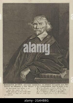 Portrait of Robert Junius, preacher in the East Indies, Formosa, Delft ...