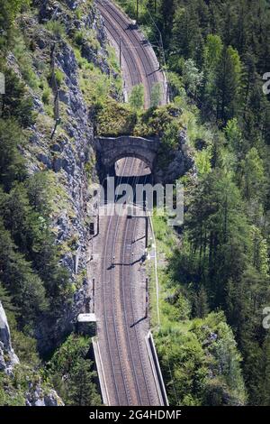 Lower Austria, Styria, Austria. Tunnel on the Semmering Expressway S6 ...