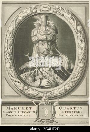 . Portrait of Mehmet IV, Sultan of the Ottoman Empire, with a scepter ...