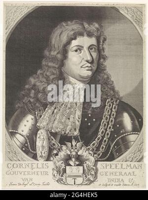 Medallion portrait of Cornelis Speelman, governor-general of the Dutch ...