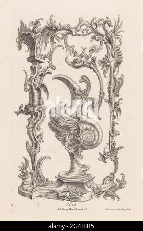 Can be in the form of a snail house, in the ear is a woman, 1548 print ...