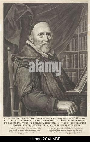 . Portrait of George Goethals, at the age of 83, pastor in Blaricum and ...