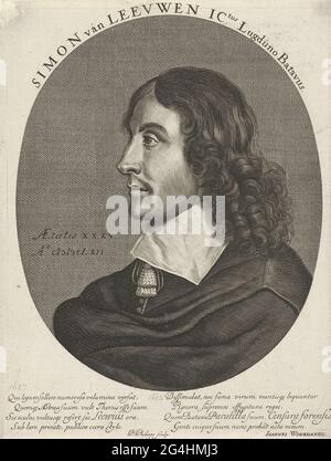 . Portrait of the lawyer Simon van Leeuwen, at the age of 35. He was a ...