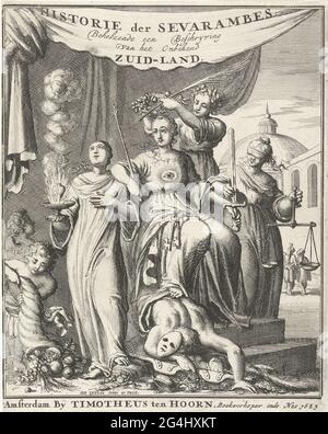 Allegorical representation with faith, crowned woman and history, Jan ...