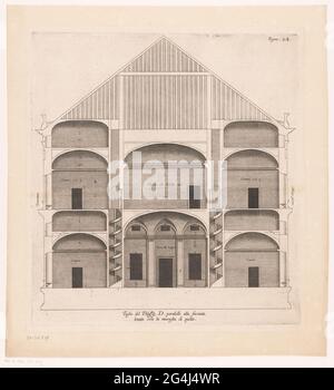 Cross -section of the Villa Grimaldi in Genoa, Nicolaes Ryckmans, 1622 ...