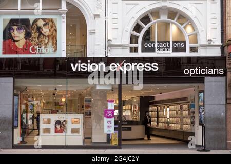 Vision Express logo is seen at one of their stores on Oxford Street in ...