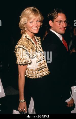 Cheryl Tiegs and Tony Peck during "Valmont" Los Angeles Premiere at ...