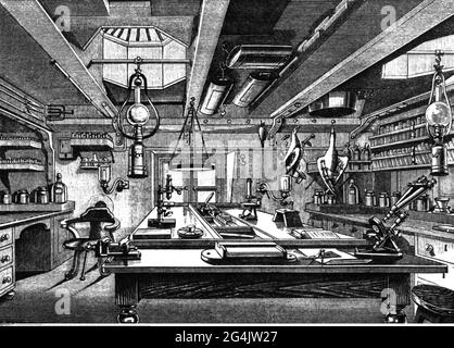 HMS Challenger Science Lab Stock Photo - Alamy