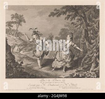 Dauberval and Mademoiselle Allard dancing in a forest, Jean-Baptiste ...