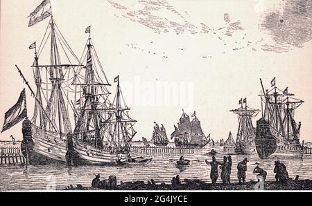 transport/transportation, navigation, sailing ships, galleon, emigrant ...