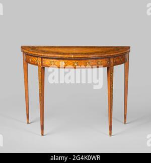 Semicircular card table, Two semicircular card tables with fold-out ...