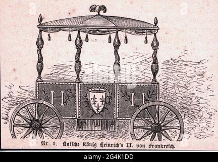 transport / transportation, coach, carriage of King Henry IV of France ...