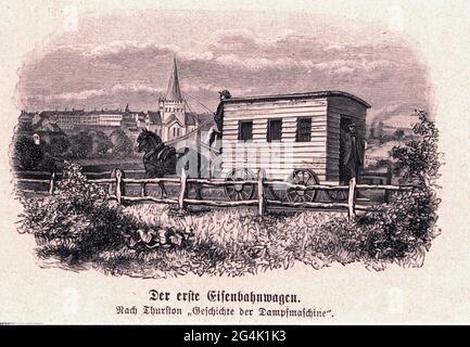 Experiment', the first passenger railway carriage, built by George ...