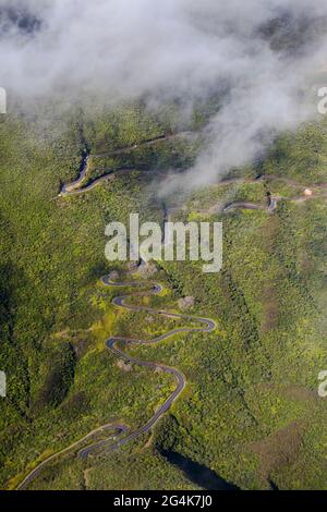 aerial view of Reunion island Stock Photo - Alamy