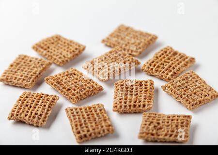 Close up of shreddies breakfast cereal Stock Photo - Alamy