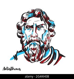 Antisthenes portrait. He was a Greek philosopher and a pupil of ...