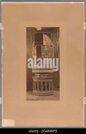 Rotating lighthouse lamp with a Fresnel lenses. It is a type of ...