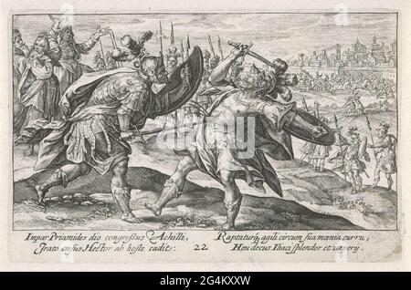 Achilles Kills Hector Stock Photo - Alamy