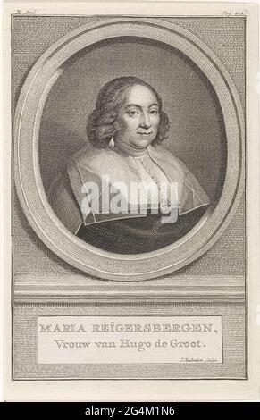 . Bust left by Maria van Reigersberg at the age of 50 in an oval with ...