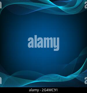 Abstract wave on dark background, shiny glowing neon digital background ...