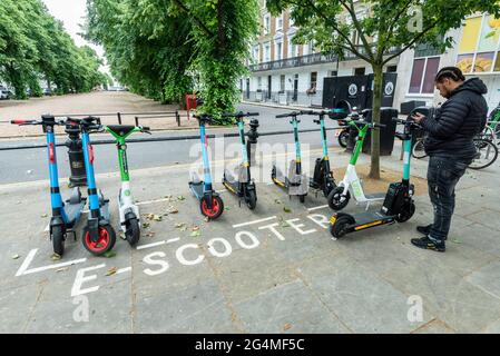 parking area for electric scooter on the street Margarethenkloster near ...