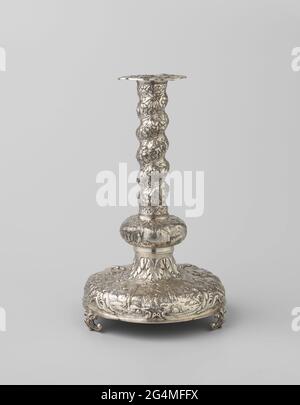 Galvanoplastic reproduction of a candlestick with twisted trunk with ...