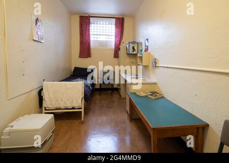 Cell in Segregation Block in prisoner hall at Peterhead Prison Museum ...