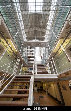 Interior view of former prisoner hall at Peterhead Prison Museum in ...