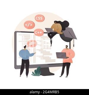 Coding workshop abstract concept vector illustration Stock Vector Image ...