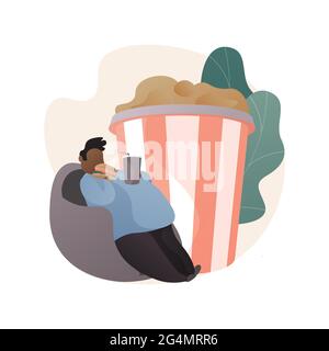 Overeating addiction abstract concept vector illustration Stock Vector ...
