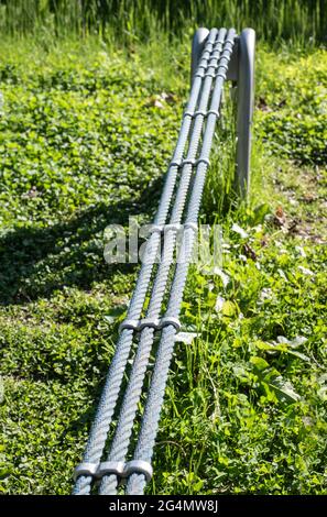 close up of Ropes in a playground jungle gym Stock Photo - Alamy