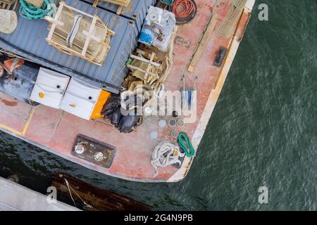 Sea port metal structures for transportation Stock Photo - Alamy