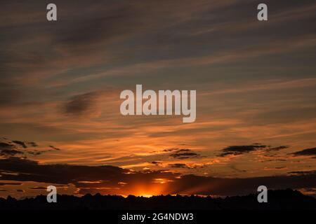 Sunset over Conata Basin from Conata Basin Overlook in Badlands ...
