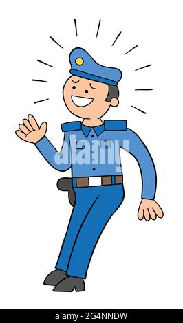 Policeman Cartoon Colored Clipart Illustration Stock Vector Image & Art ...