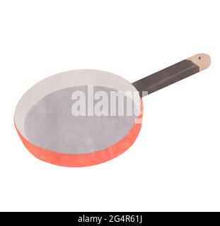 Gray Frying Pan on a White Studio Background. Minimal concept ...