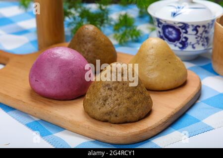 Color steamed corn-bread Stock Photo - Alamy