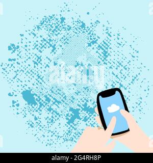 Abstract Spreading Message Online, Global Connectivity Concepts, Chat ...