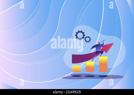 Colorful Image Displaying Progress Abstract Leading Moving Forward ...