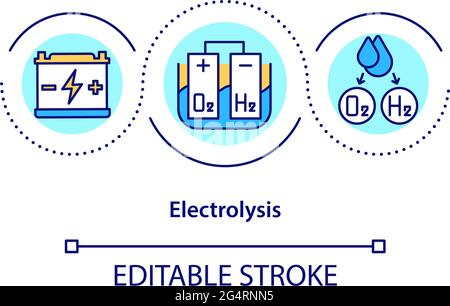Electrolysis outline vector icon. Thin line black electrolysis icon ...