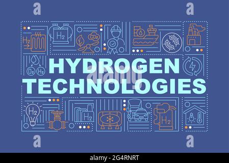 Green hydrogen word cloud concept. Collage made of words about green ...