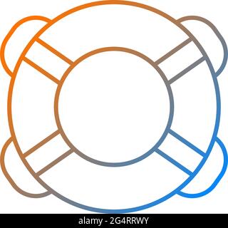 Lifebuoy symbol, simple style outline silhouette icon Stock Vector ...