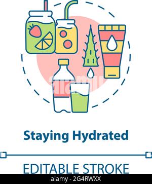 Staying hydrated concept icon Stock Vector Image & Art - Alamy