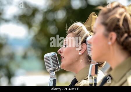 The D-Day Darlings female singing group recently on Britain's Got ...