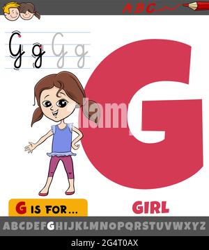Girl write cartoon illustration Stock Vector Image & Art - Alamy