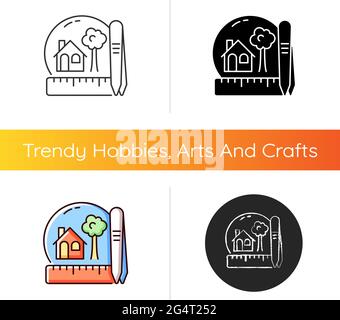 Creating miniatures white linear icon for dark theme Stock Vector Image ...